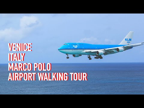 4K Airport WALKING Tour : VENICE Marco Polo Airport (VCE) : Venice, ITALY