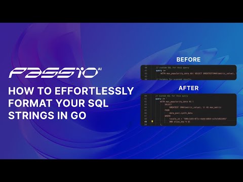 Effortlessly format your SQL strings in GO with the Go Inline pgFormatter