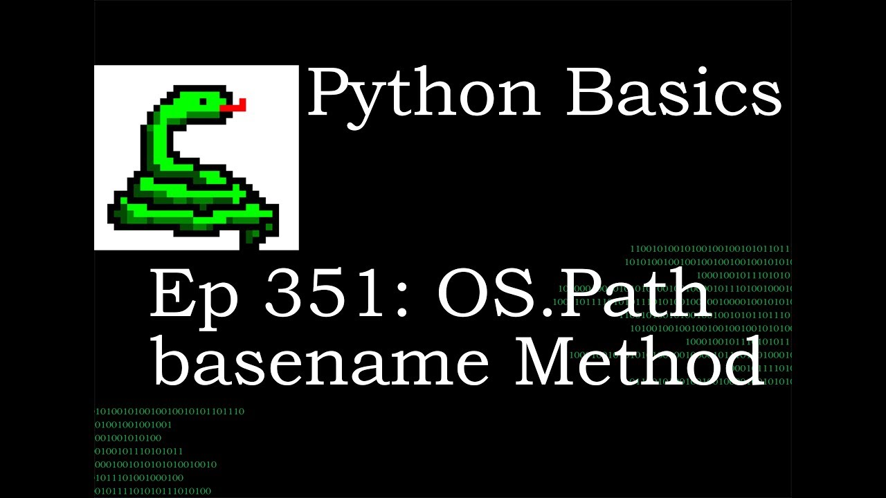Python Basics OS Path Basename Method