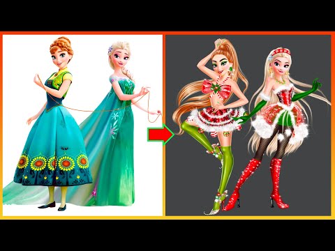 Frozen: Elsa Anna Glow Up In Noel - Disney Princesses Transformation