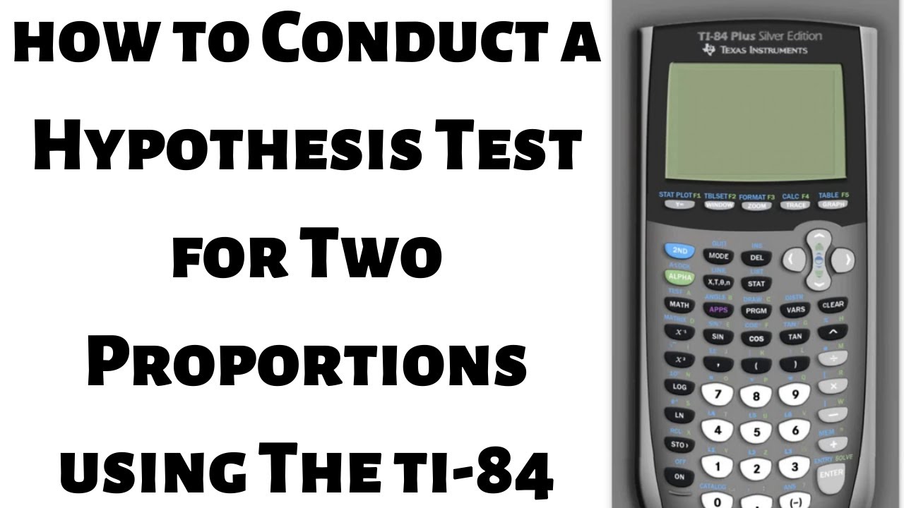How to Conduct a Hypothesis Test for Two Proportions using the TI 84