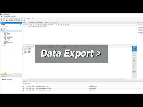Data Import and Data Export in MySQL Workbench