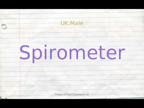 How to pronounce spirometer