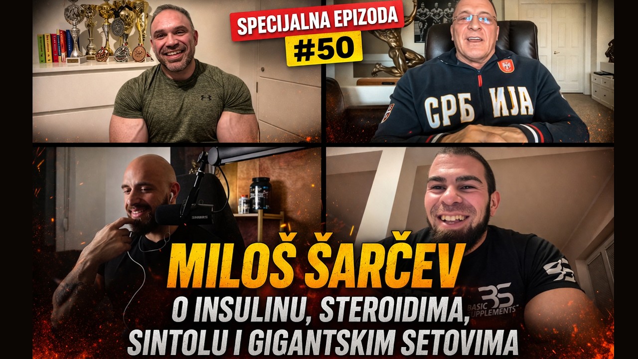 MILOŠ ŠARČEV O INSULINU + TRENINGU + 60G KREATINA DNEVNO | Ivan Banjanac, Vuk Ranković & Dušan Belić