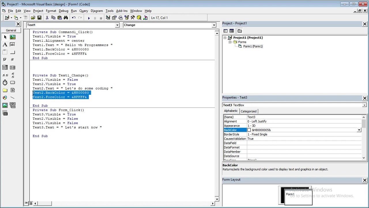 Understanding VB6 Textbox properties
