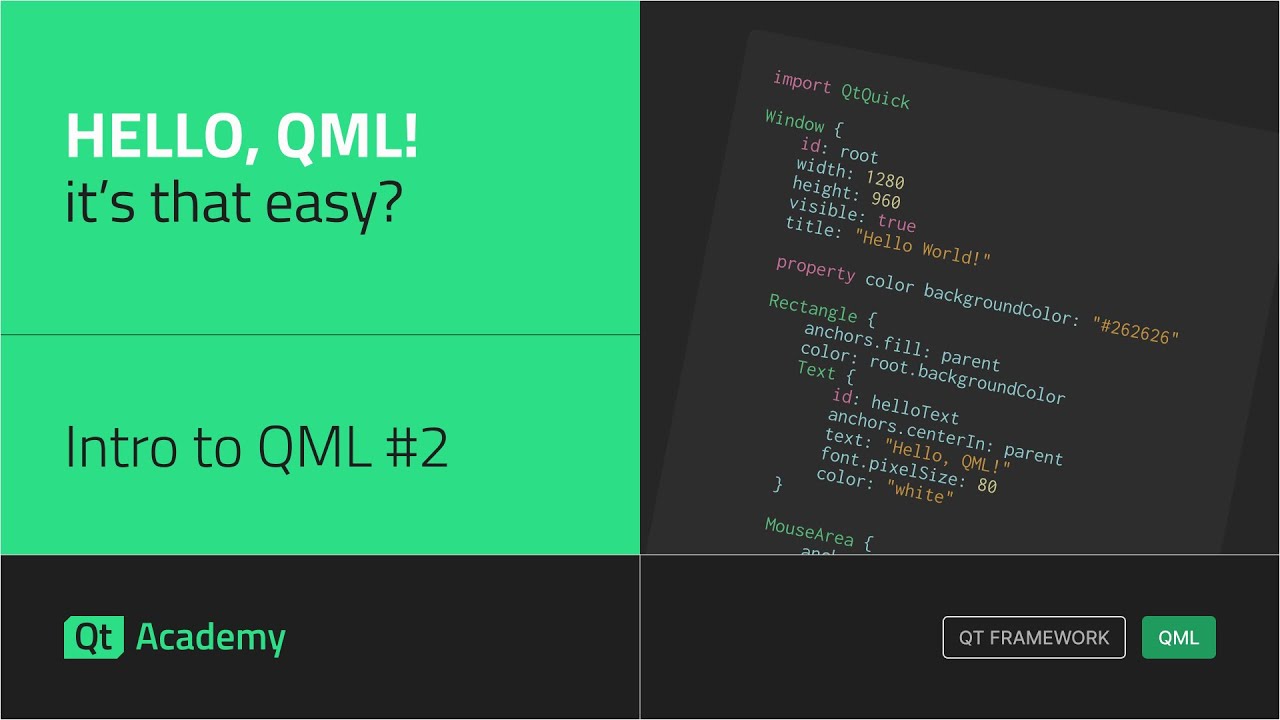 QML Syntax & The 4 Building Blocks | Intro to QML #2