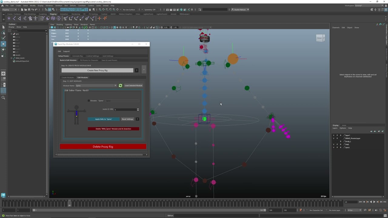 Rapid Rig: Modular 3 - Editing Proxy Modules