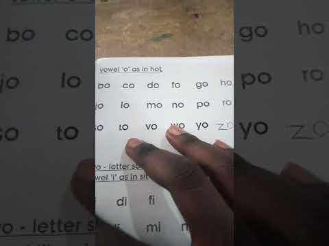 English reading practice. on two letter words with /i/ in them