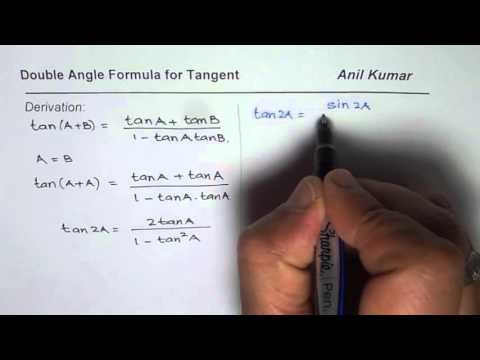 Two Method to Derive Double Angle Formula for Tan Trigonometric Ratio