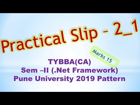 TYBBA(CA)Sem –II (.Net Framework) Practical Slip – 2_1