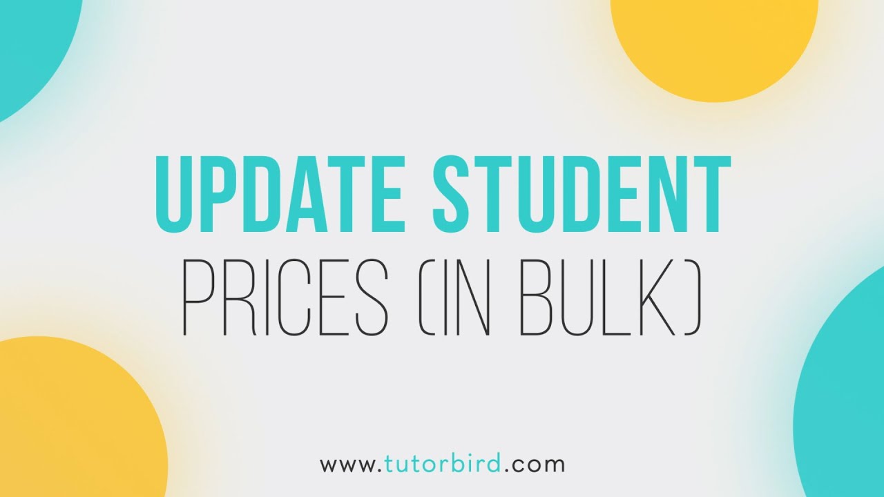Update Student Prices (in Bulk)
