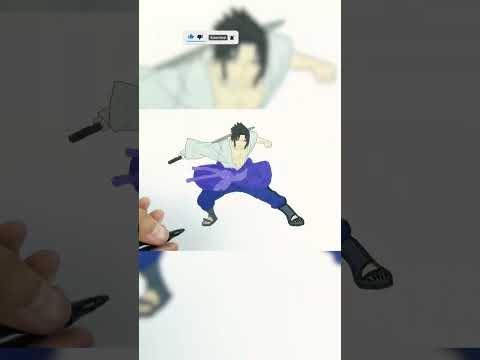 Sauke Uchiha Coloring Page | #shorts #shortvideo #coloring #painting #paintingvideoforkids #forkids