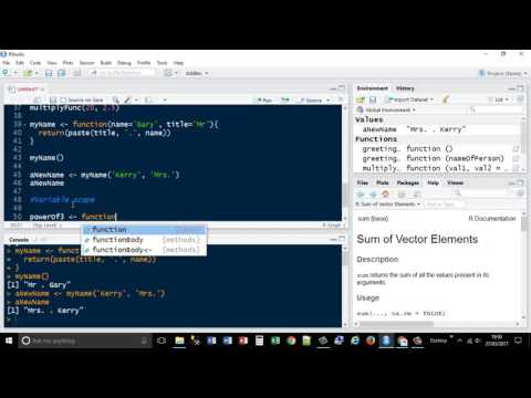 R Learning – Tutorial 15 – Programming – Function – Hutsons-hacks