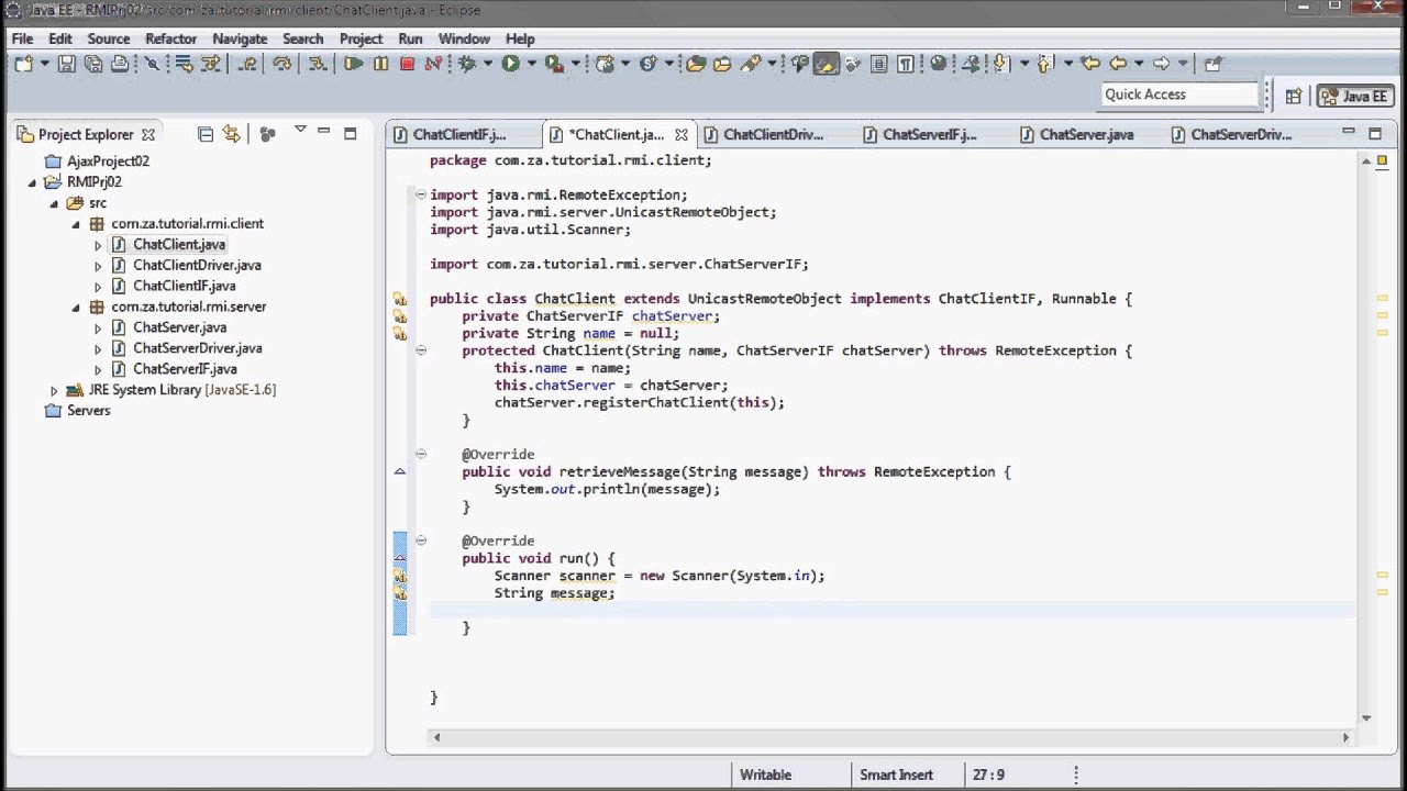 JAVA RMI (02 - chat application Prototype Project)