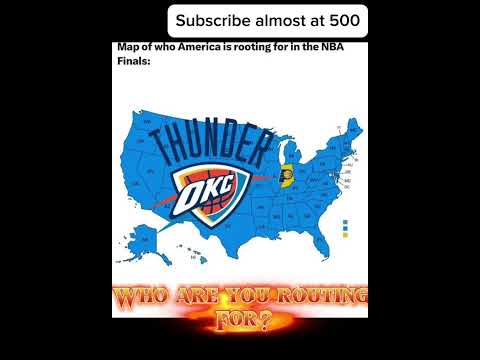 Map of who America is rooting for in the NBA Finals.