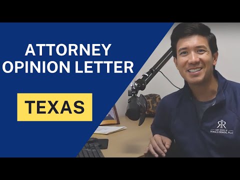 TEXAS ATTORNEY OPINION LETTER
