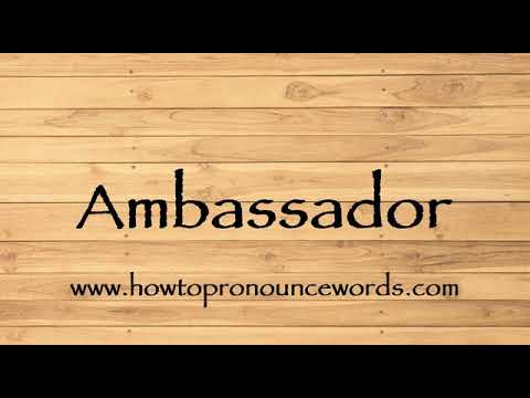 How To Pronounce Ambassador ? How To say Ambassador New Video