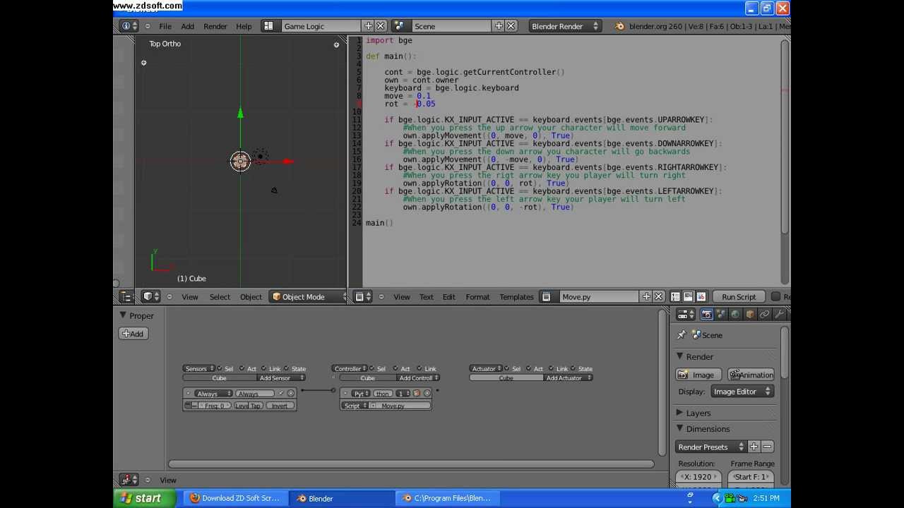 Using Python in the blender game engine Part 1 (Basic)