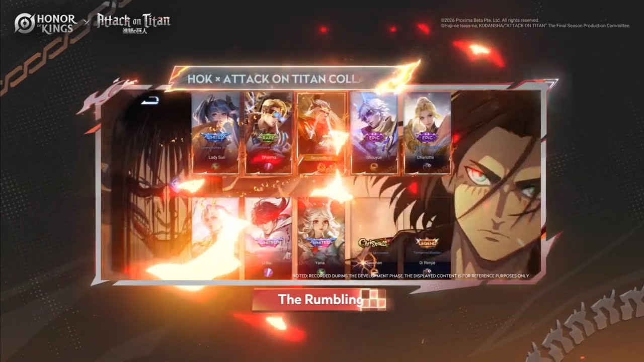 Attack on titan other item collab Backgrounds is full in screen