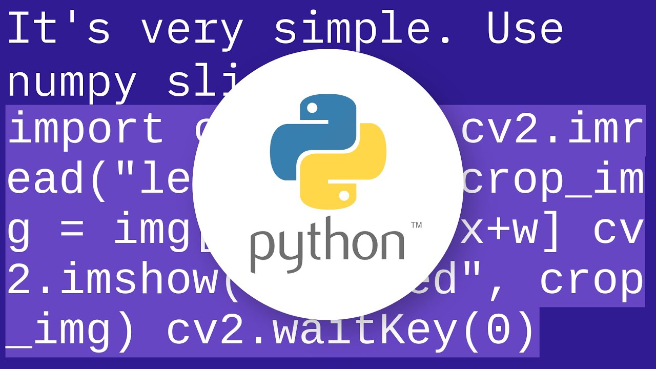 How to crop an image in OpenCV using Python