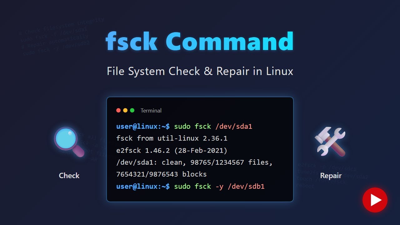 fsck Command Explained: Linux File System Check & Repair for Beginners
