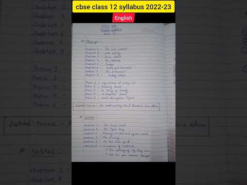 cbse class 12 english syllabus 2022-23 #shorts #class12 #newshorts #englsh #season2022-23