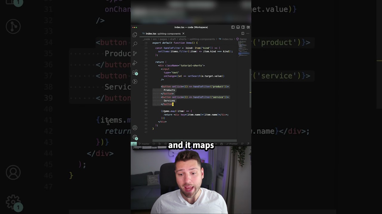 Splitting Components in React