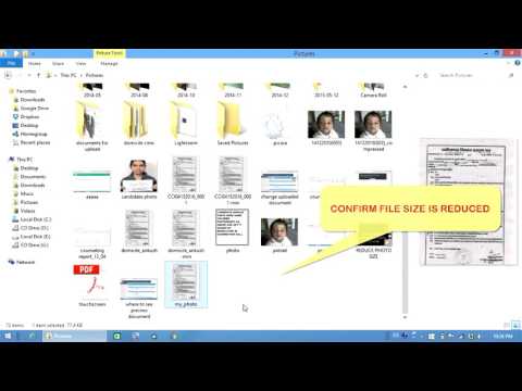 How to reduce file size of JPEG images to upload in counseling portal