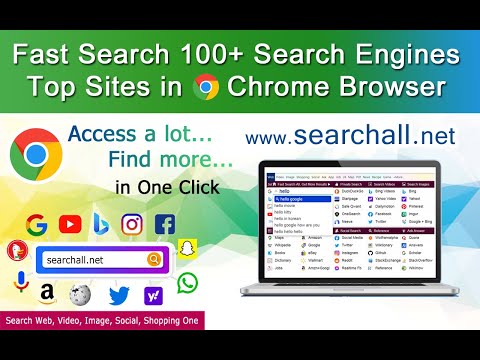 Fast search it all 100 search engines at once on chrome browser's SearchAll.net new tab