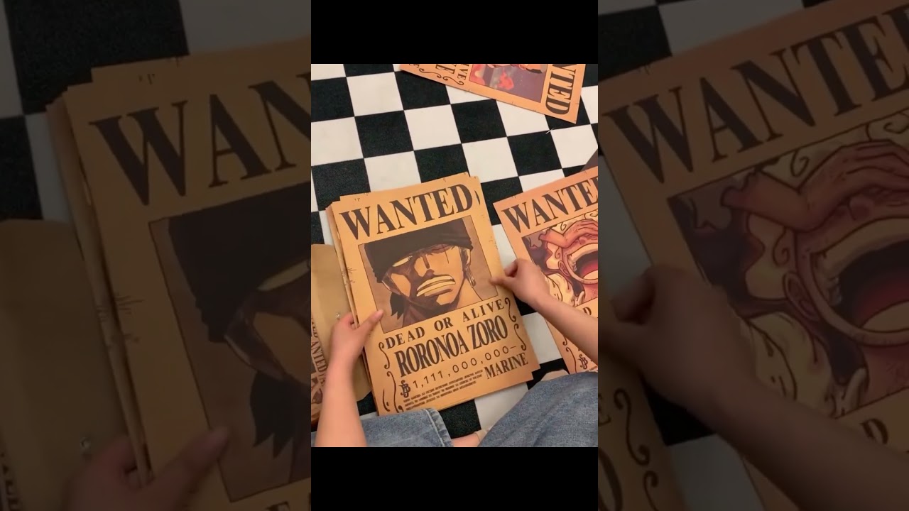 One Piece Wanted posters
