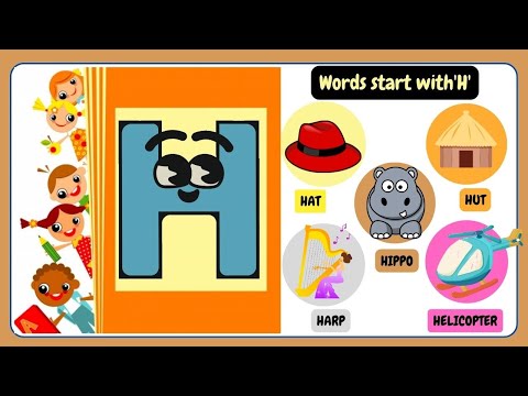 Words start with H\Match the following\kids learning video
