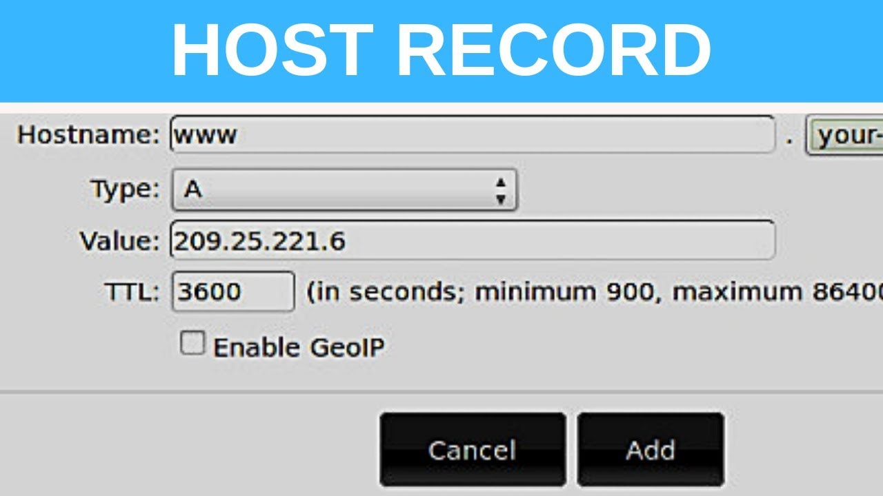 Host Record | DNS Basics