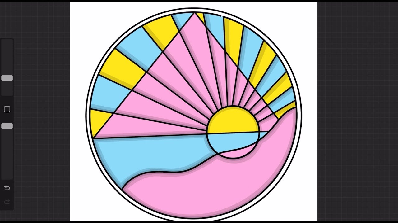 Pyramid Sun | Draw w/ me | Sticker Design