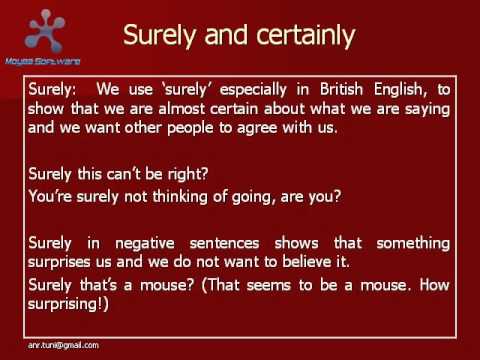 Usage of Surely & Certainly with Hindi Explanation