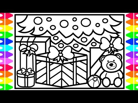 CHRISTMAS COLORING! How to Draw Presents, Gifts, Toys Under the Tree! Toys for Kids Coloring Pages
