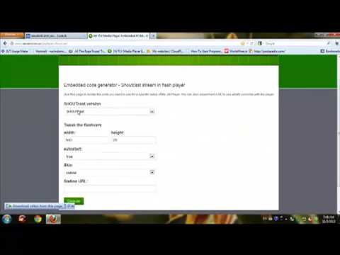 JW FLV Media Player Embedded Code Generator Tutorial
