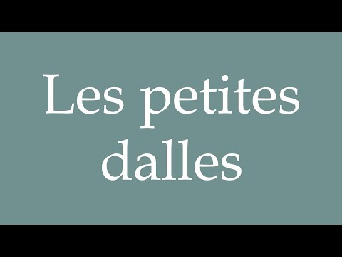 How to Pronounce ''Les petites dalles'' (The small slabs) Correctly in French