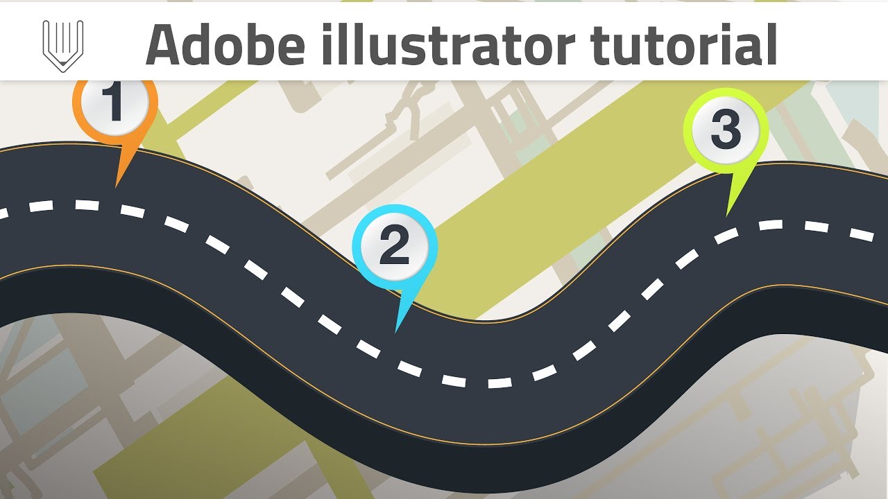 Adobe Illustrator tutorial | Road infographic template design | Graphic design tutorial