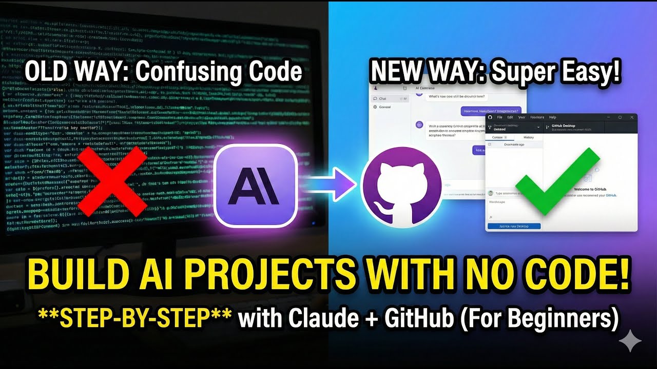 Claude Code + GitHub Desktop (No Coding Needed!) Simple Workflow for Beginners