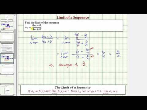 Ex 1: Limit of a Sequence (Linear/Linear) | Math Help from Arithmetic ...