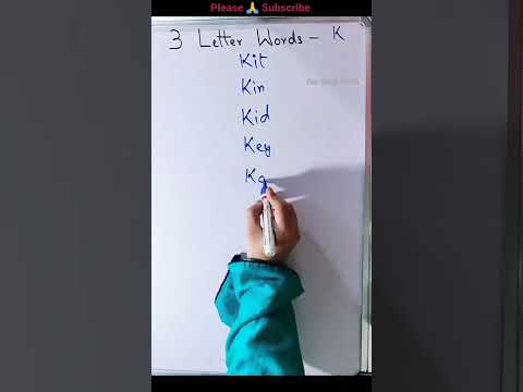 K 3 Letter words for kids #viral #short #shorts