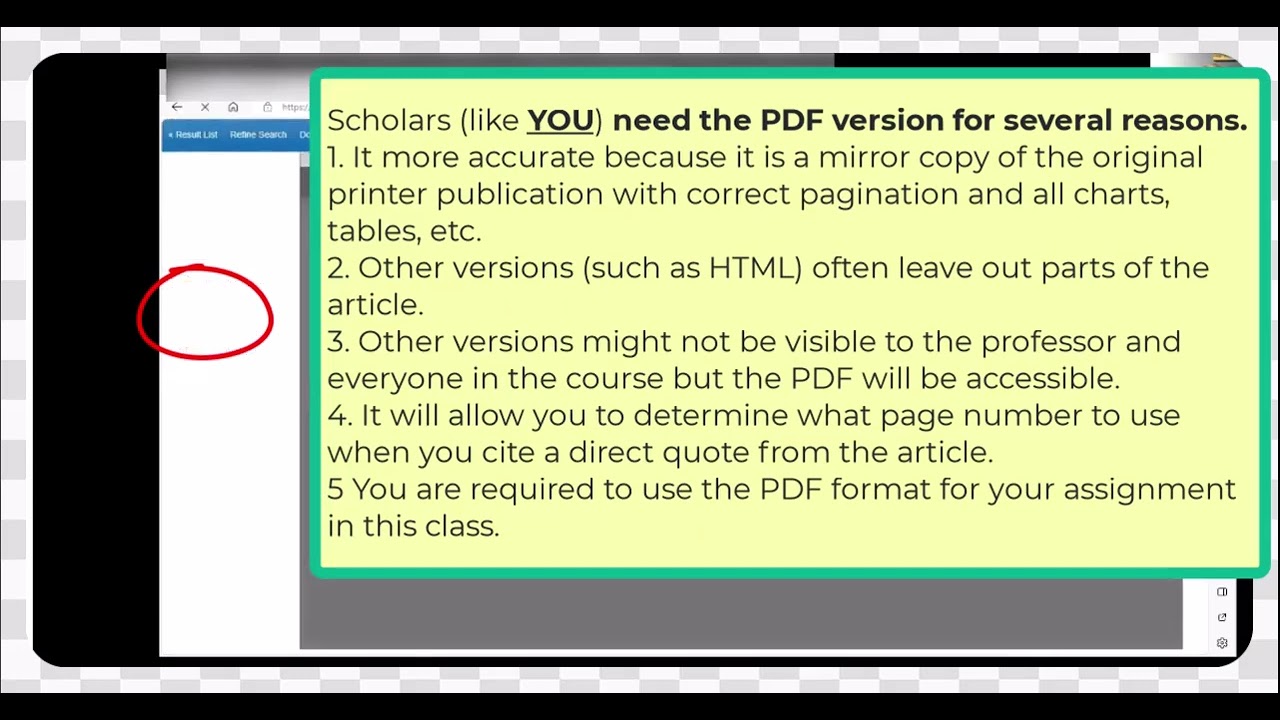 How to Save a Journal Article as a PDF file
