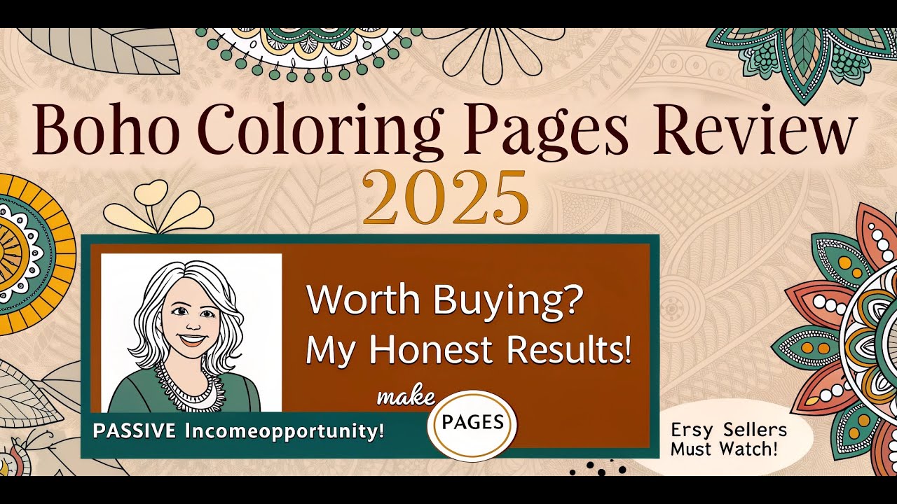 Boho Coloring Pages Review 2025 – Best Digital Product for Passive Income?