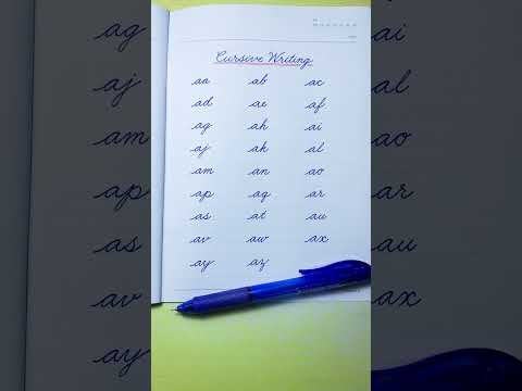 Cursive Handwriting Practice | Connecting Cursive Letters a, a to z | Cursive Writing for Beginners