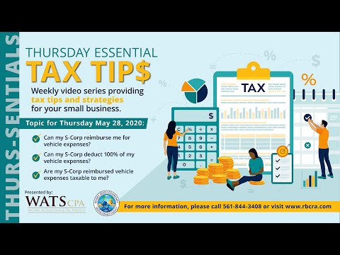 Tax Tips: Episode 2 - S-Corp & Vehicle Expenses