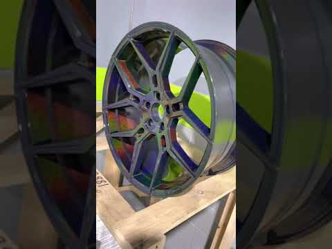 Totally Baked Powder Coating Prismatic Powders Rainbow Sample Wheel