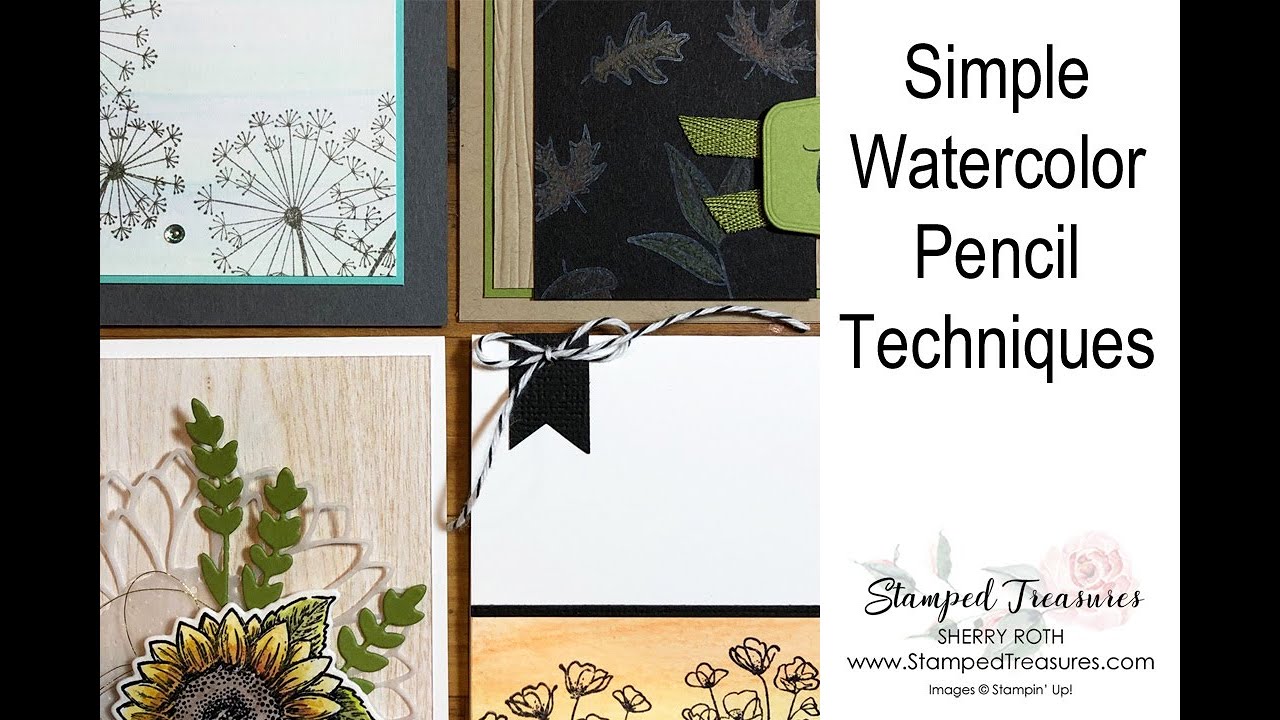 Simple Watercolor Pencil Techniques for Card Makers