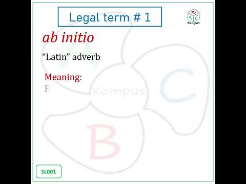 Legal term # 1 ab initio (SL001)