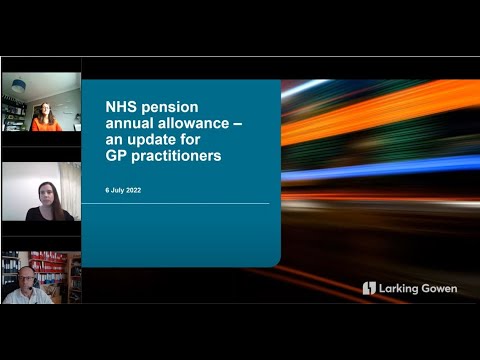 NHS pension annual allowance – an update for GP's