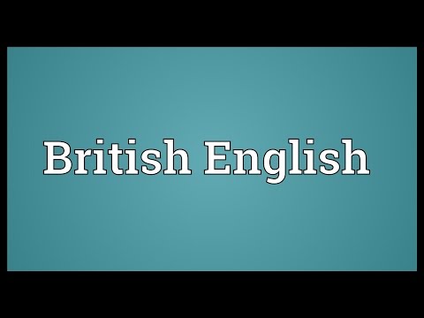 British English Meaning